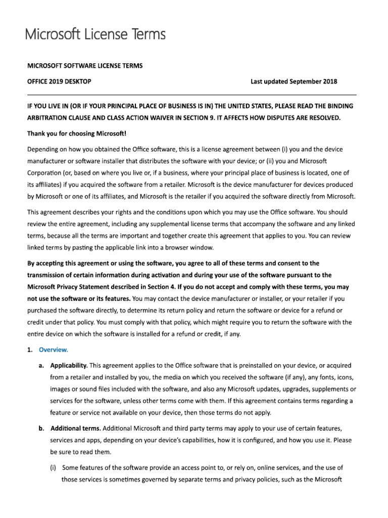 UseTerms Retail Office 2019HomeandBusiness English | PDF