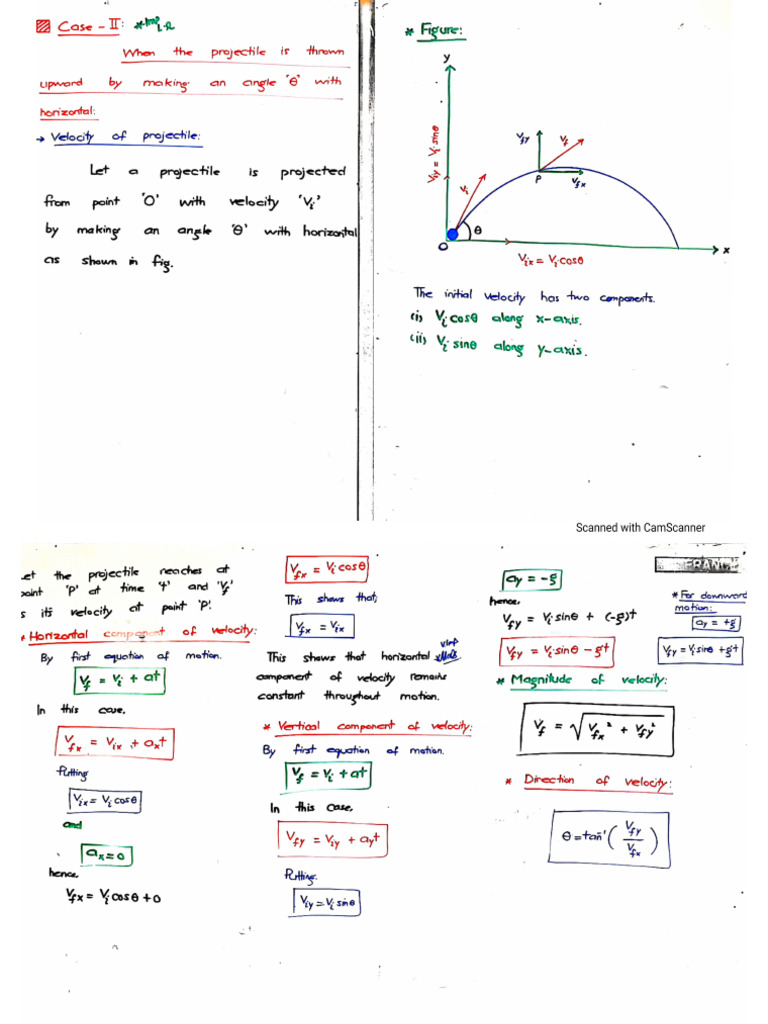 Projectile Motion (Case-2) | PDF