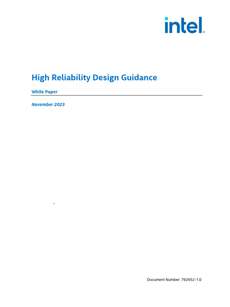 High Reliability Design Guidance - Rev1.0 | PDF | Reliability ...