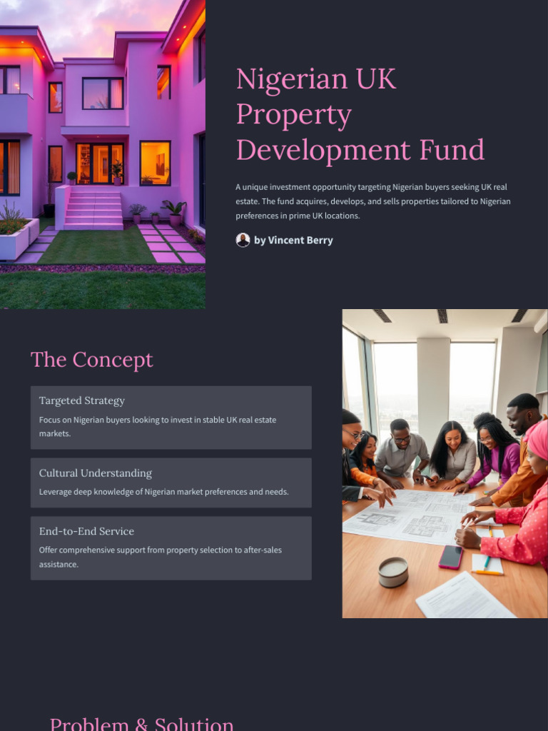 Nigerian UK Property Development Fund | PDF | Investing | Mergers And ...