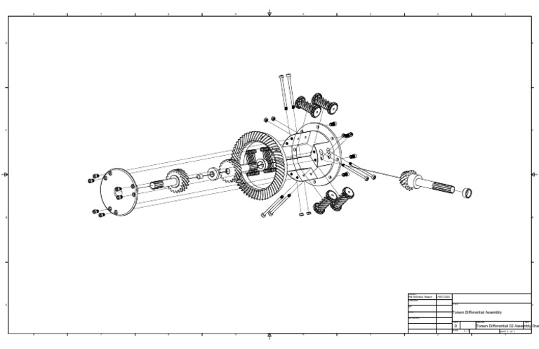 Torsen Differential 02 Assembly Drawing | PDF