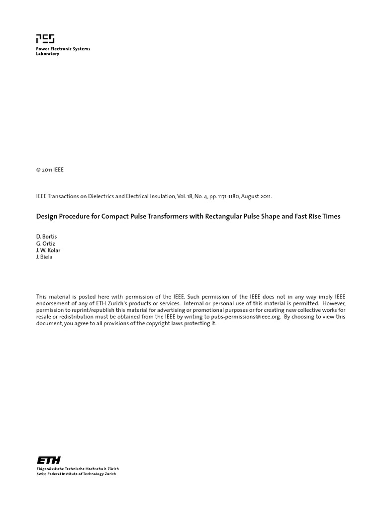 18 Design Procedure For Compact Pulse Transformers | PDF | Transformer ...