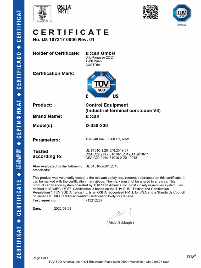 ULC 330 Certification for Control Equipment | PDF
