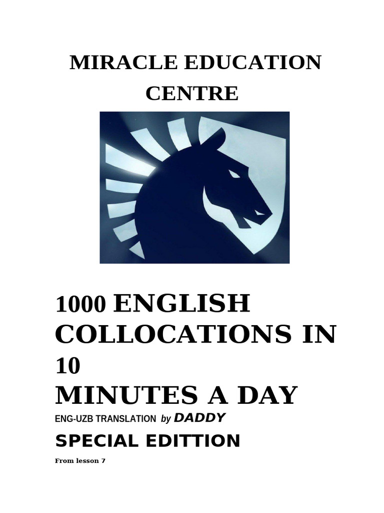 1000 English Collocation by DADDY | PDF | Climate Change | Rain