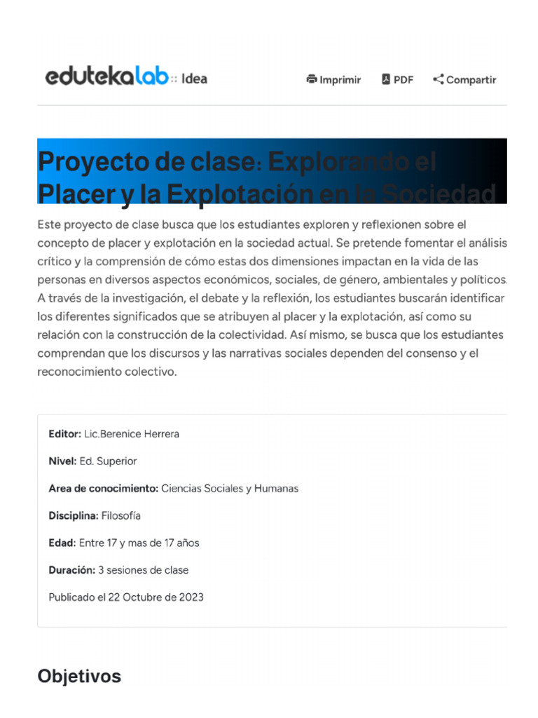 Proyecto de Clase - Explorando El Placer Y La Explotación en La ...