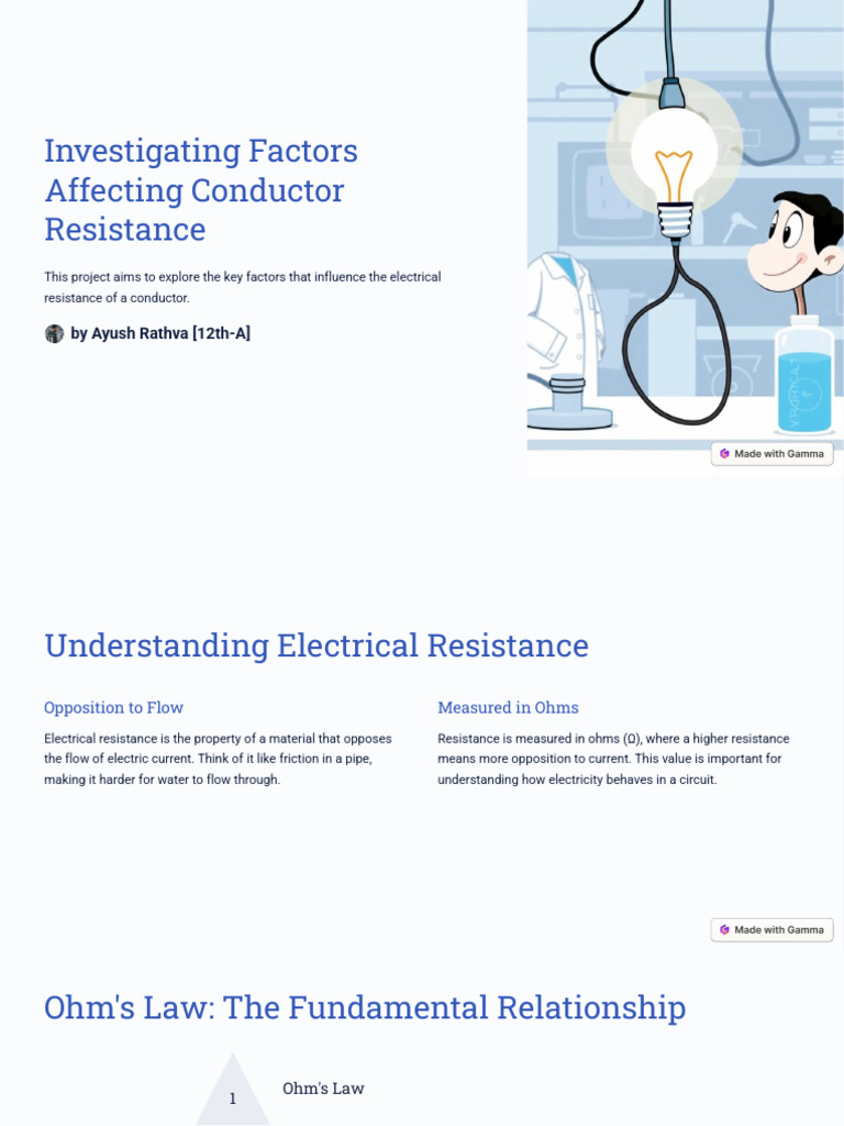 Investigating Factors Affecting Conductor Resistance | PDF | Electrical ... Investigating Factors Affecting Conductor Resistance | PDF | Electrical ...