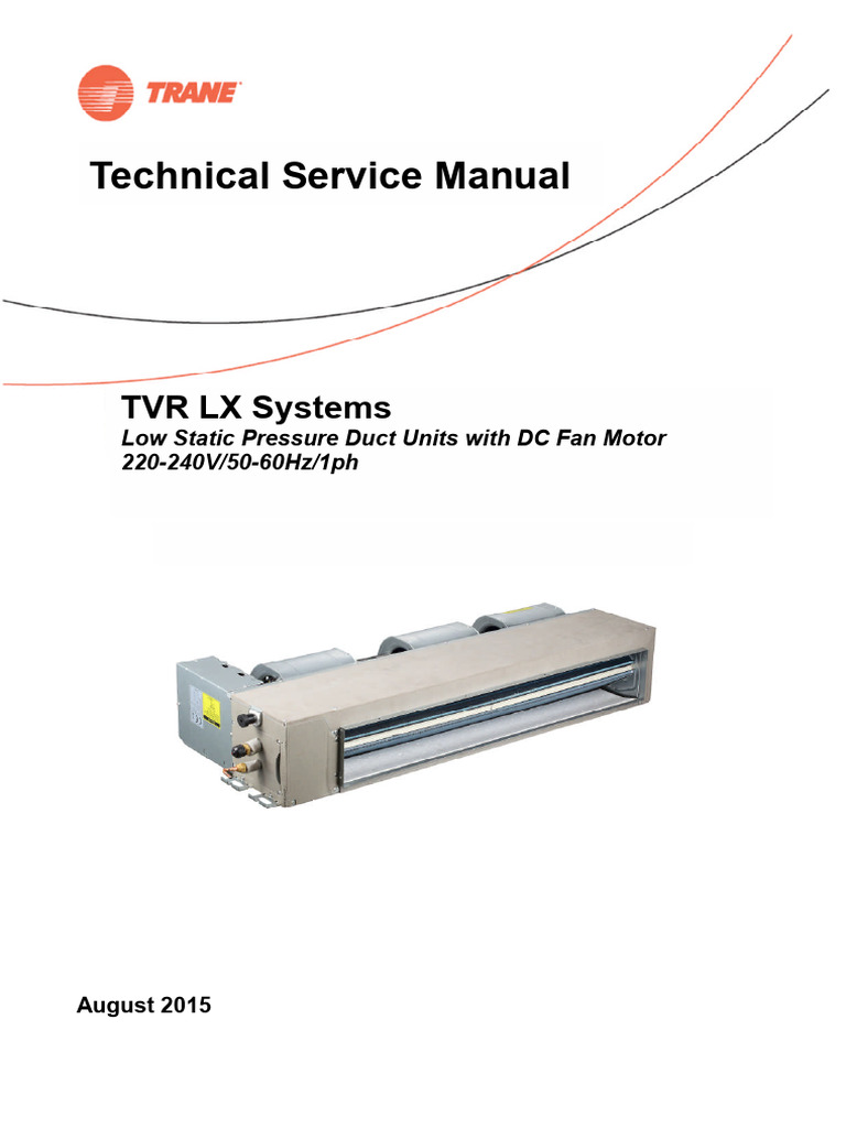 4TVL Low Static Pressure Duct Manual | PDF | Air Conditioning | Duct (Flow)