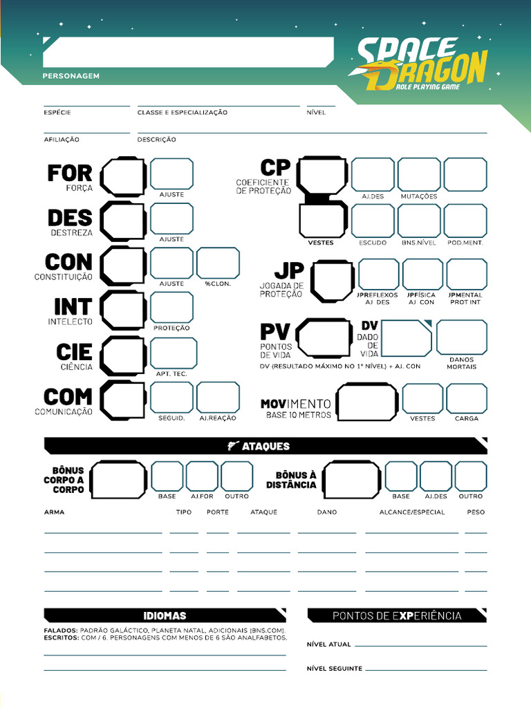 Space Dragon Ficha | PDF