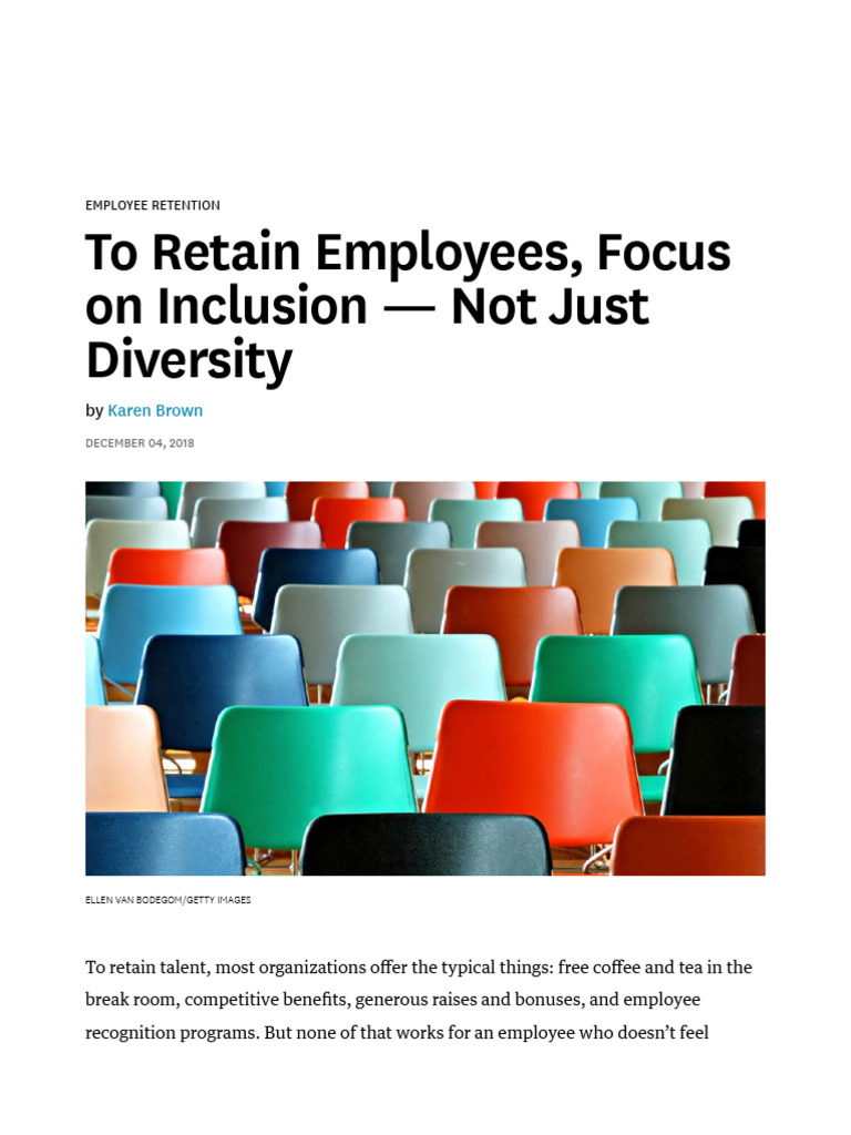 Enhance Employee Retention Through Inclusion | PDF | Employee Retention ...