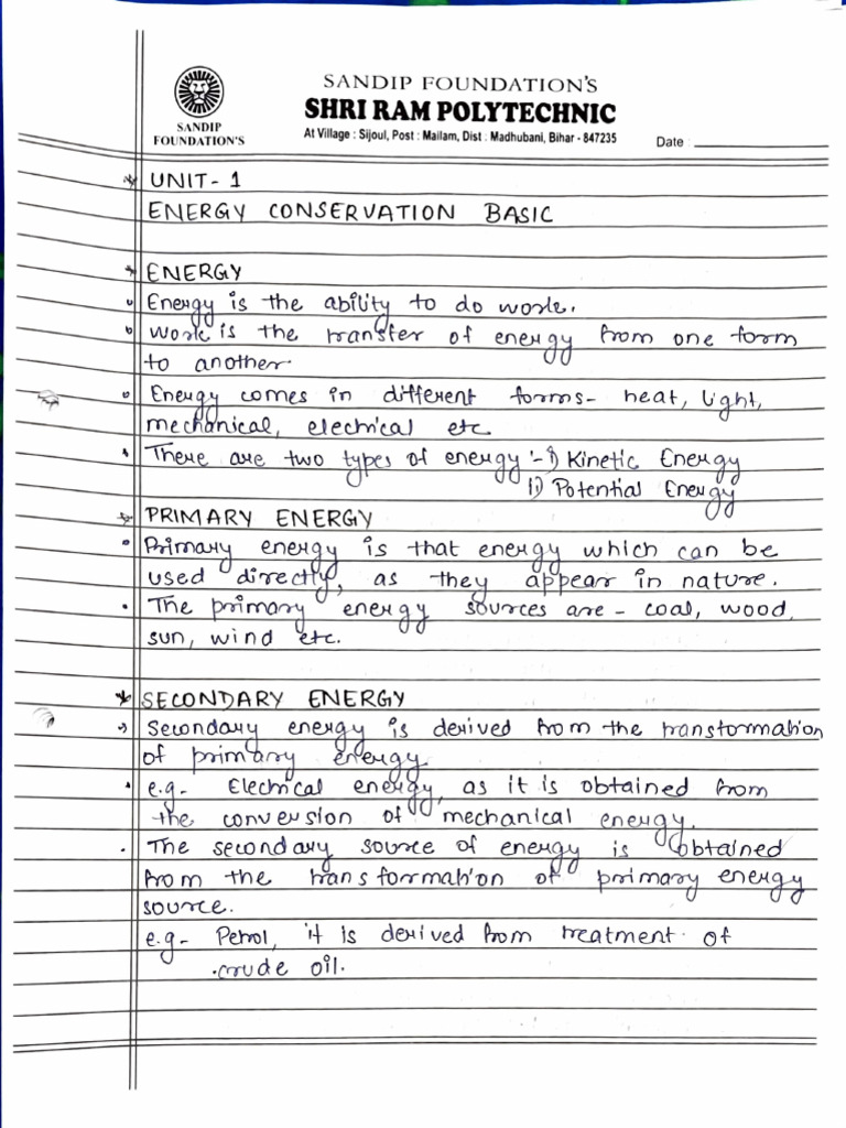 Unit 1 Handwritten Notes | PDF