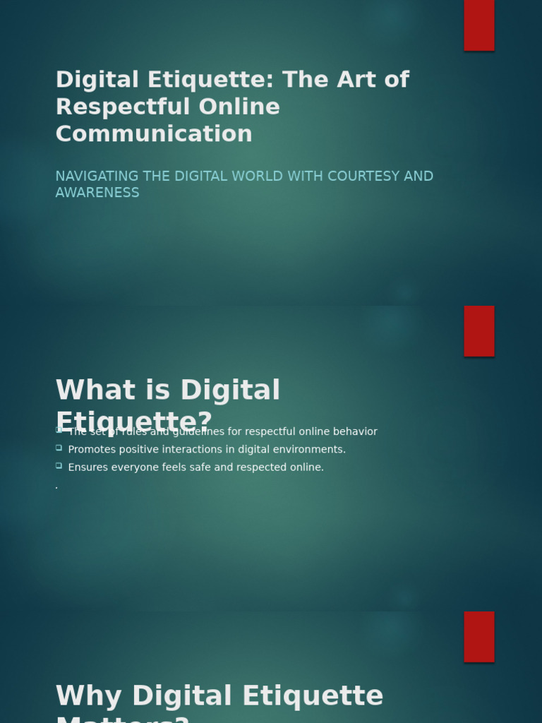 Digital Etiquette | PDF