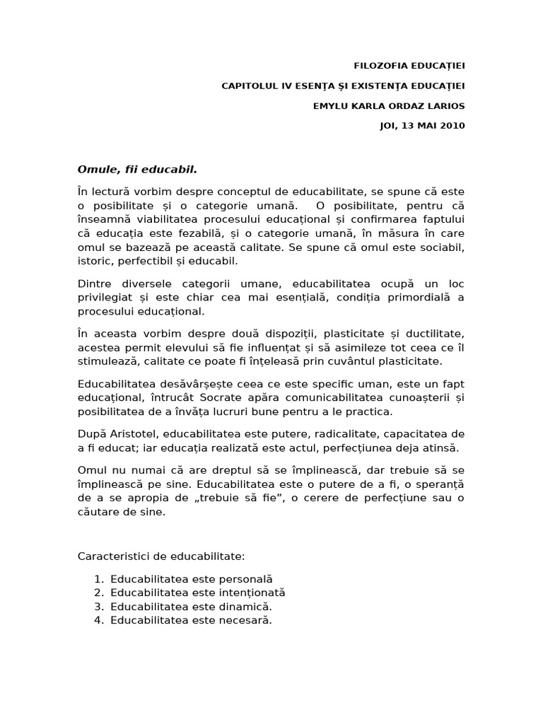 Educabilitate | PDF