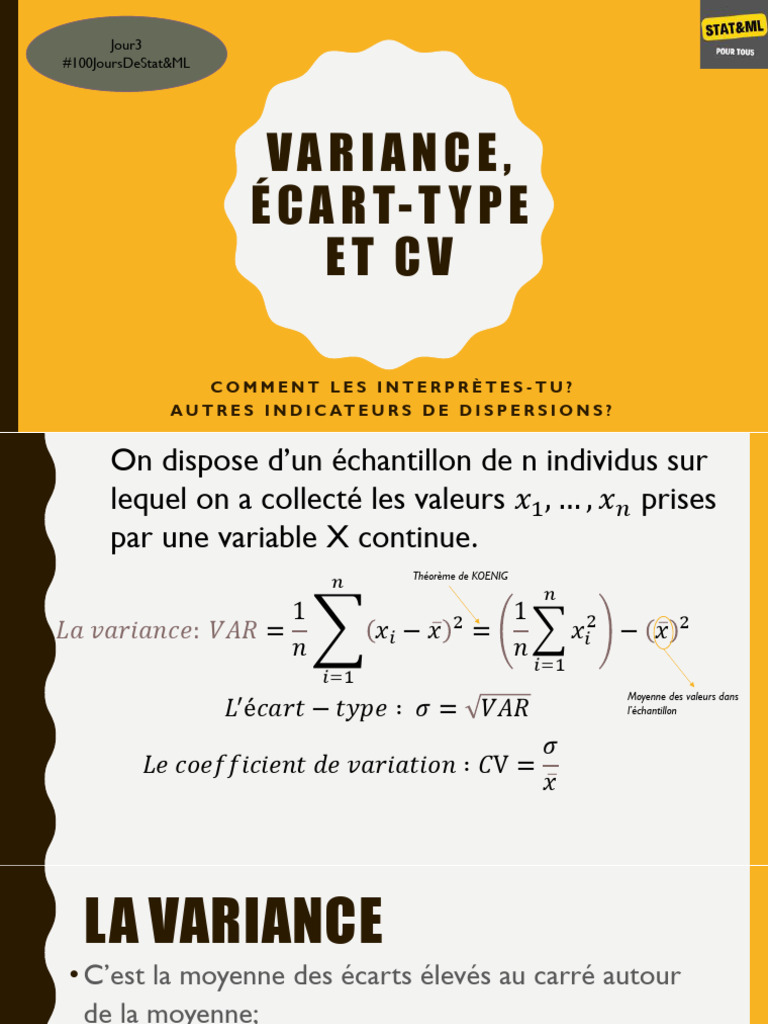 Interprétation Variance et Écart-Type | PDF | Écart type | Variance ...