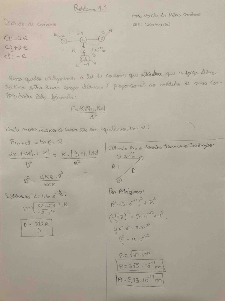 Problema 1.1 - Joao Marcelo de Matos Cardoso | PDF