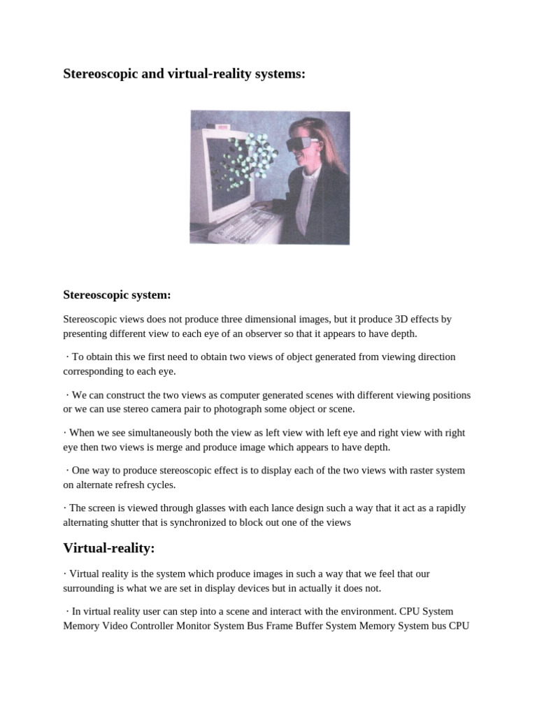 Stereoscopic and Virtual | PDF