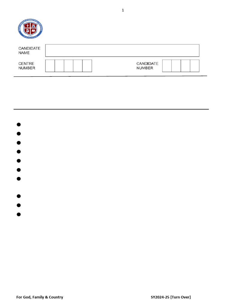 English Language Mock Exam 2024-25 | PDF