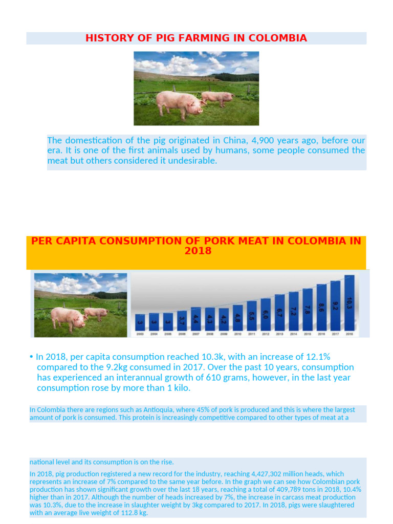 Pig Farming Growth in Colombia 2018 | PDF