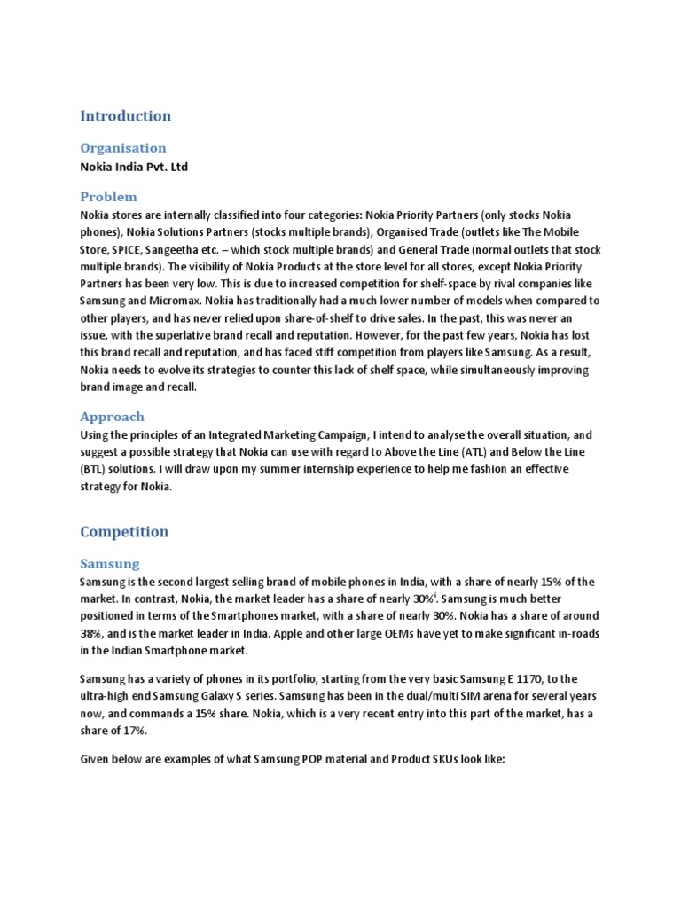 Individual Project Interim | PDF | Nokia | Samsung