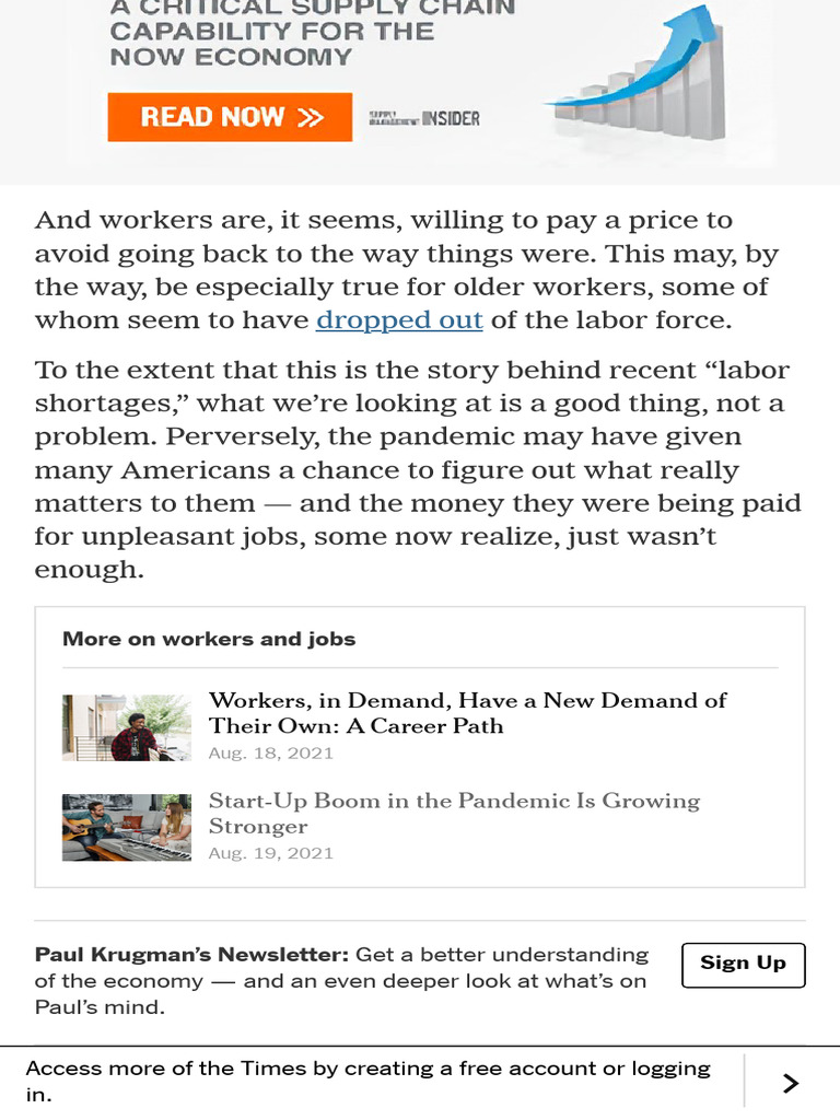 Workers Don't Want Their Old Jobs On The Old Terms | PDF