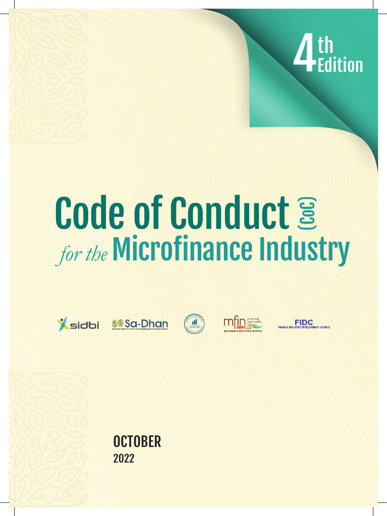 FINAL Industry Code of Conduct CoC 4th Edition | PDF | Loans | Employment