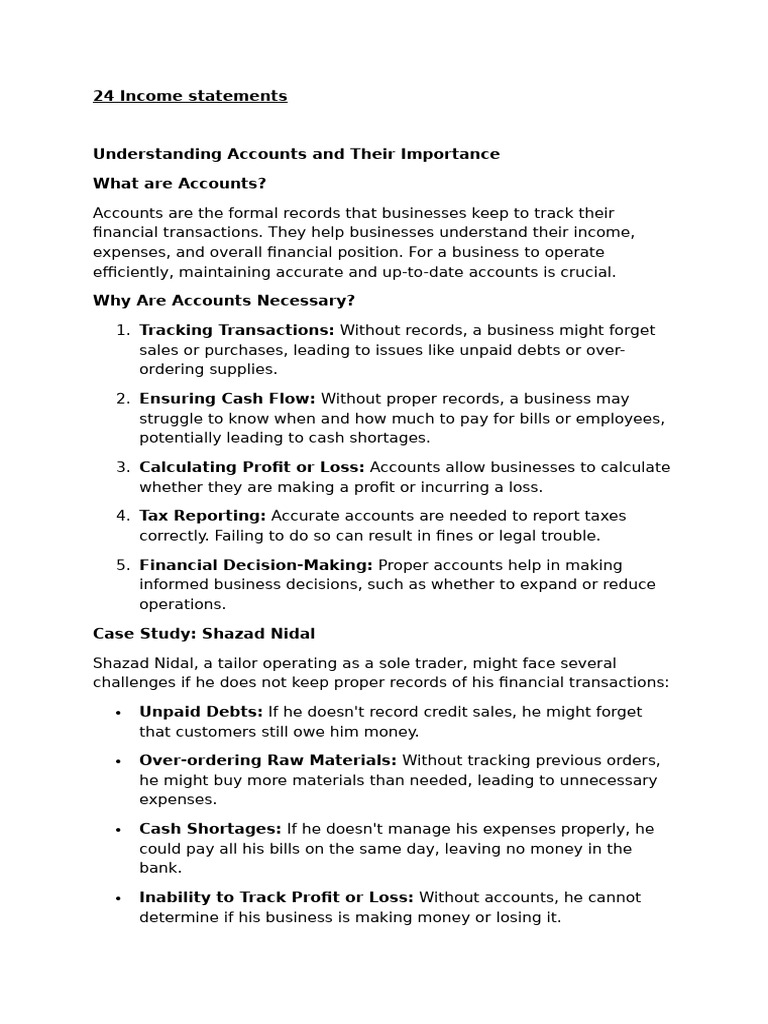Section 5 CHP 24 Income Statements | PDF | Net Income | Expense