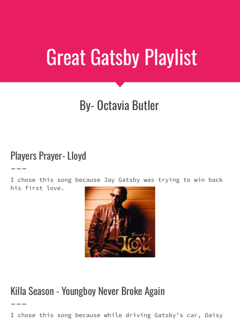 Great Gatsby Playlist | PDF