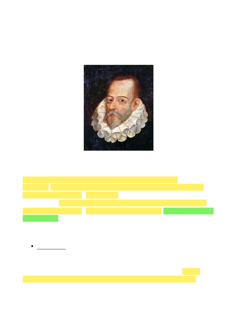 Cervantes y Don Quijote de La Mancha | PDF | Don Quijote | Miguel De ...