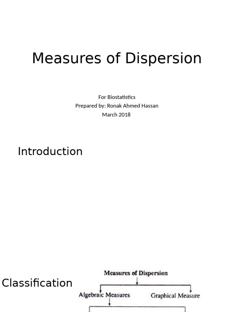Measures of Dispersion in Biostatistics | PDF