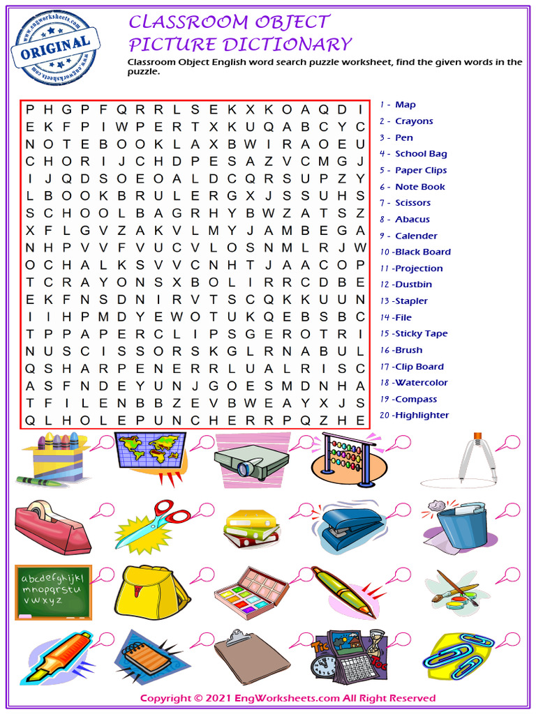classroom-object-english-word-search-puzzle-worksheet-find-the-given ...