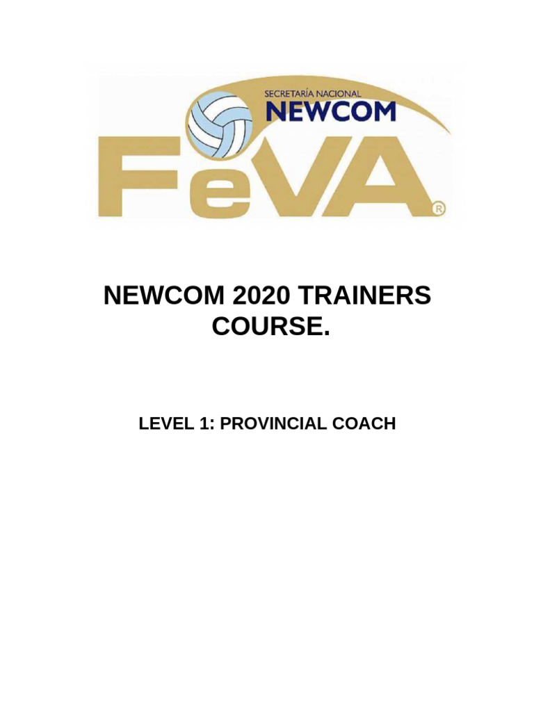 02 - Trainer Course Workbook Feva Level 1 | PDF | Leadership | Volleyball