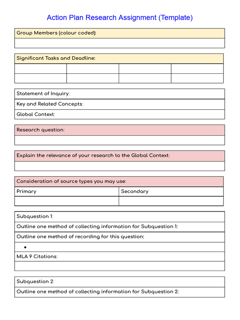 Action Plan Template | PDF