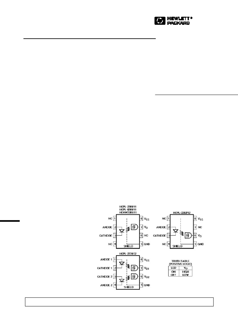 Ic HP 2211 8 Pins Circuits | PDF | Insulator (Electricity) | Logic Gate