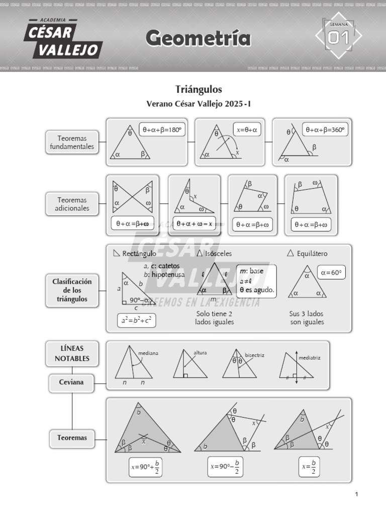 GE VCV Dir Sem01 | PDF | Triángulo | Geometria clasica
