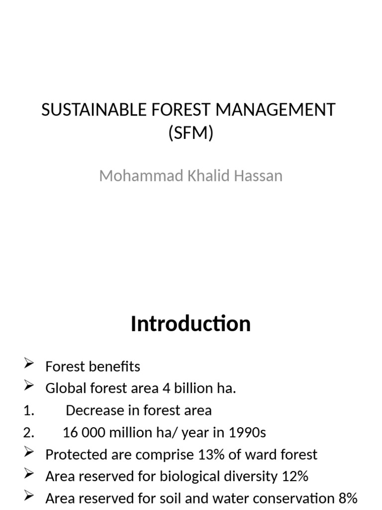 Sustainable Forest Management2 | PDF | Forest Management | Forest ...