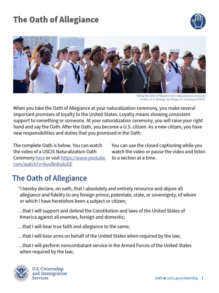 Understanding the Oath of Allegiance | PDF | Allegiance