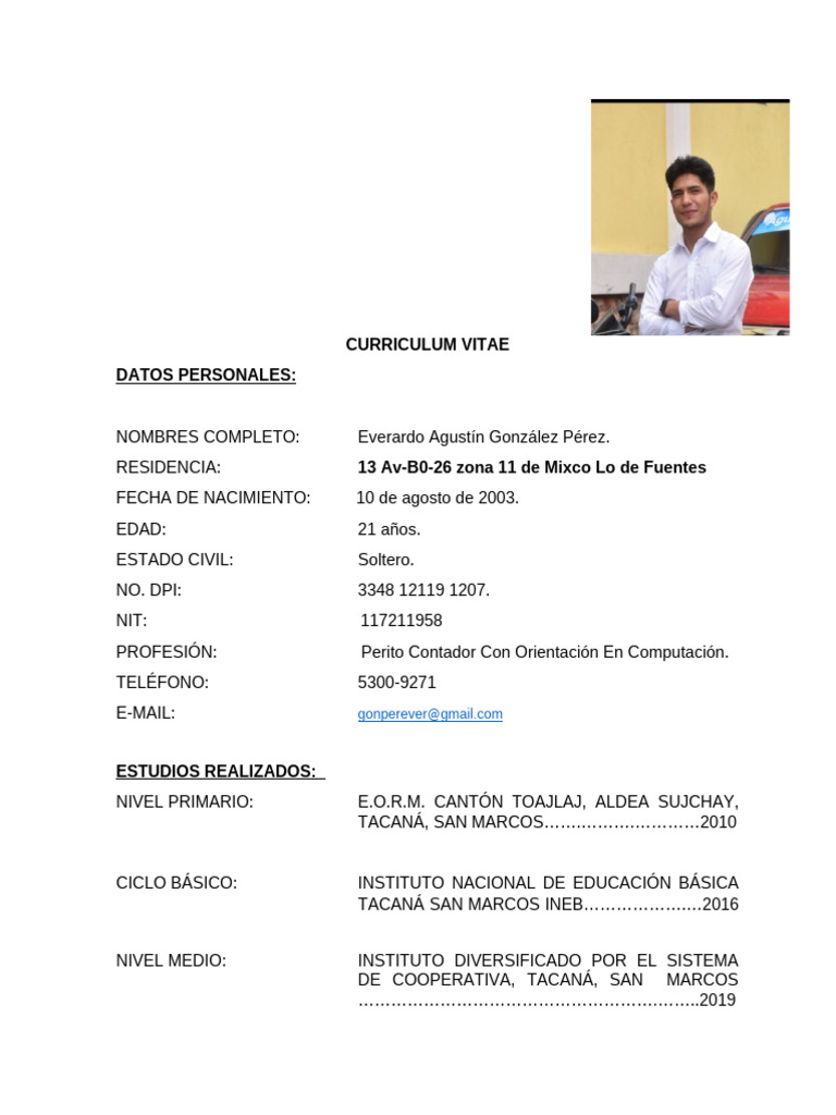 Curriculum Agustin... | PDF