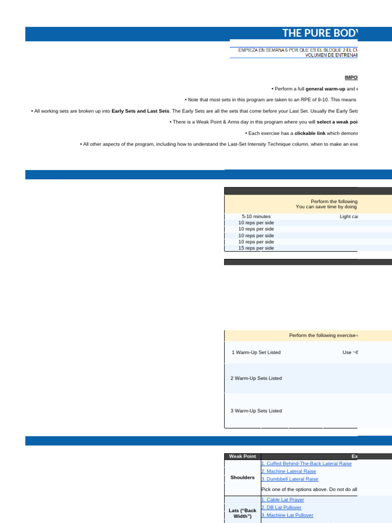 Copia de Pure Bodybuilding - Upper Lower | PDF | Anatomical Terms Of ...