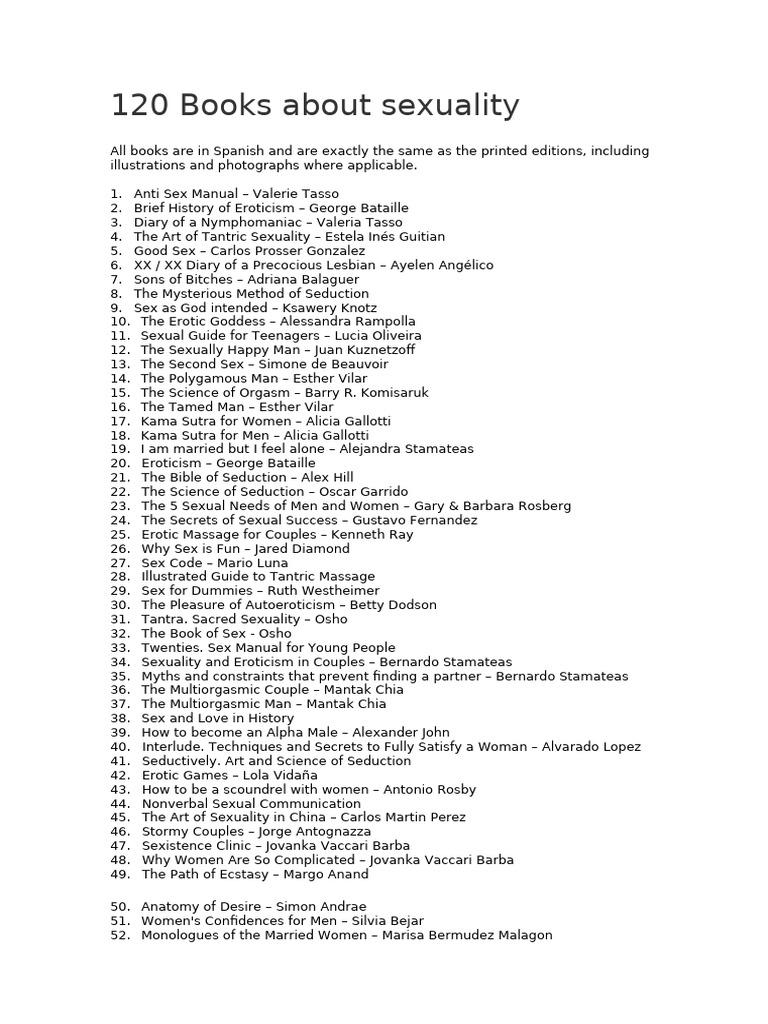 120 Books on Sexuality | PDF | Human Sexuality | Intimate Relationships