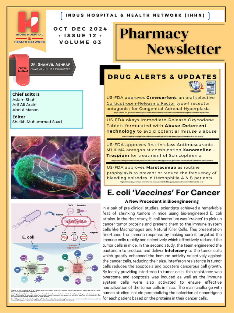Indus Hospital Drug Updates Q4 2024 | PDF | Pharmacy | Pharmacology