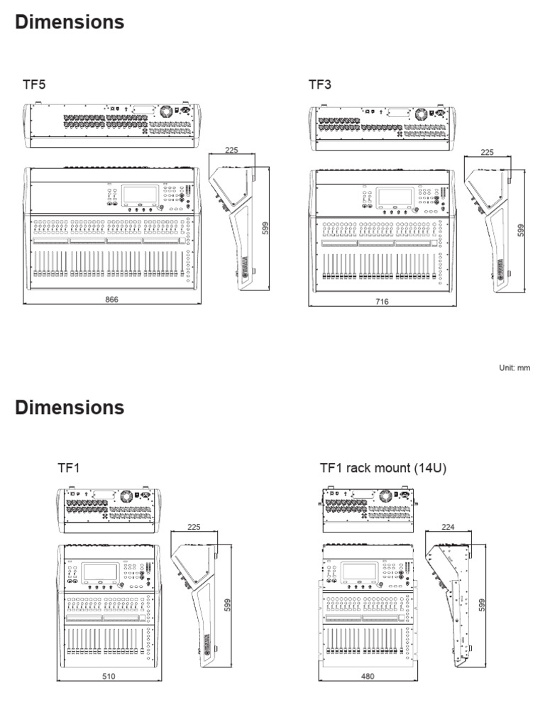 TF Console Series Dimensions | PDF