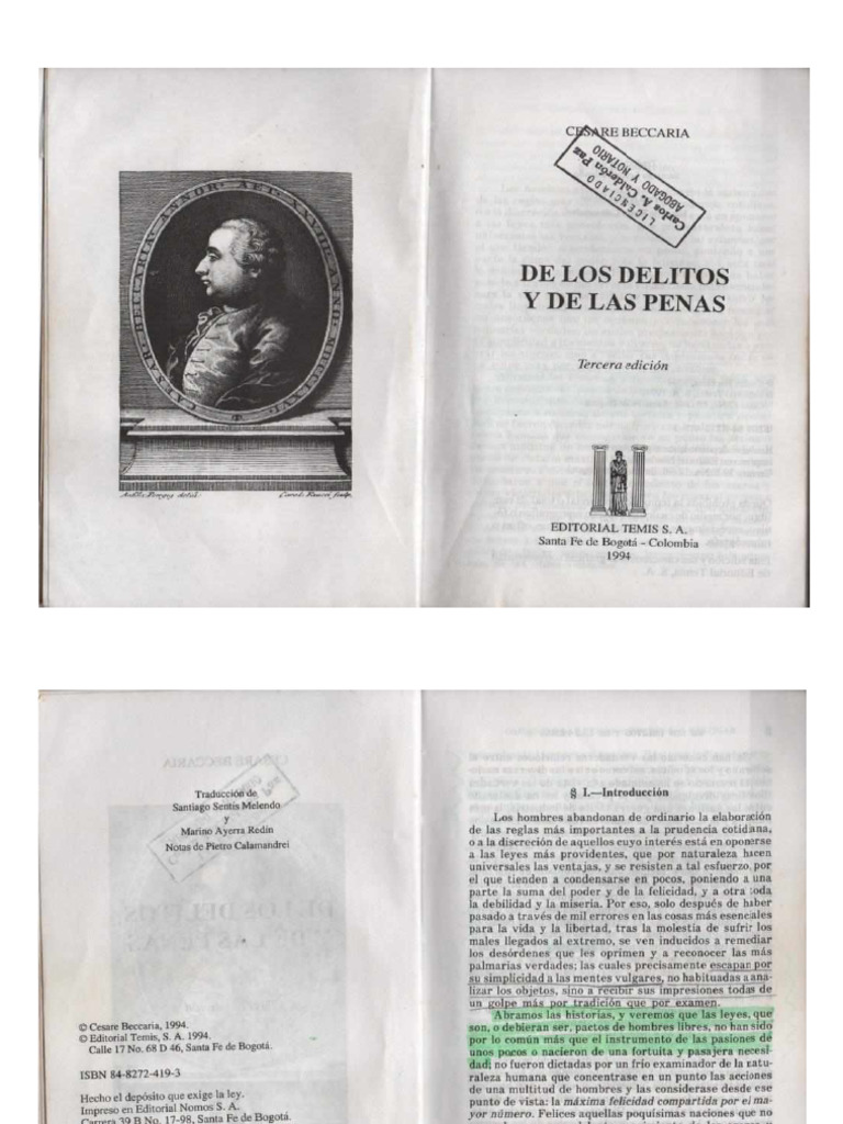 LIBRO DE CRIMINOLOGIA DE LOS DELITOS Y DE LAS PENAS-comprimido | PDF