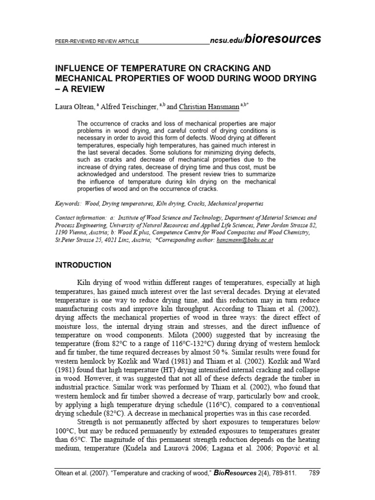 Influence of Temperature On Cracking and Mechanical Properties During ...