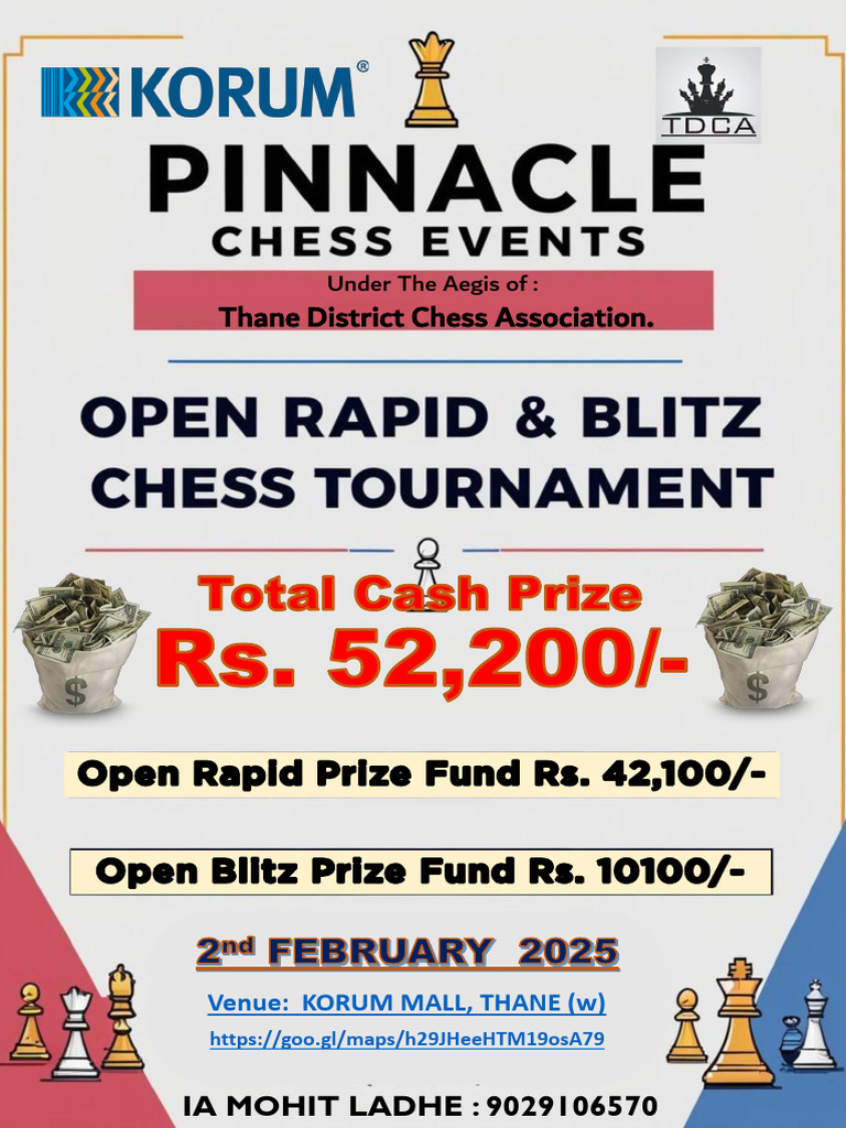 Open Rapid Blitz Prize RS 52200 | PDF | Chess | Individual Sports