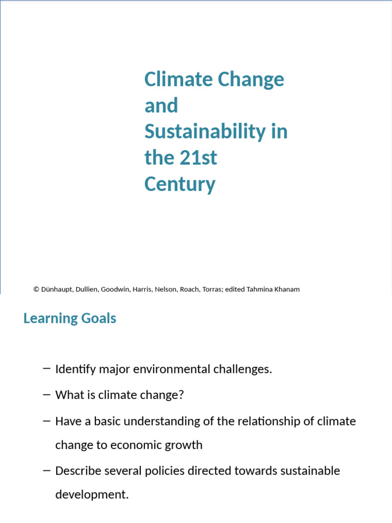 Climate Change and Sustainability Policies | PDF | Climate Change ...