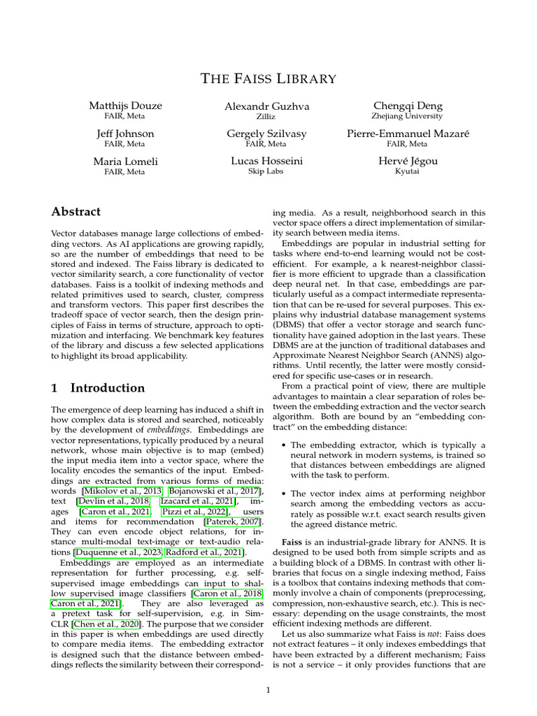 Faiss: Vector Search for AI Experts | PDF | Databases | Vector Space