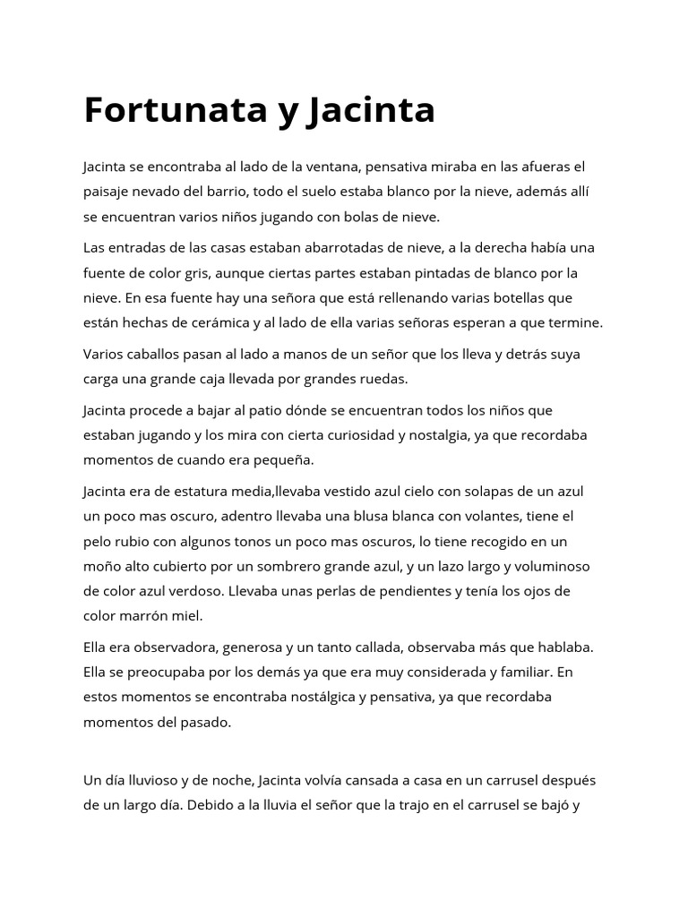 Fortunata y Jacinta.docx | PDF
