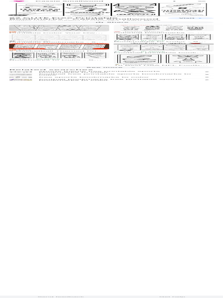 Free Printable Sports Bookmarks To Color - Google Search | PDF