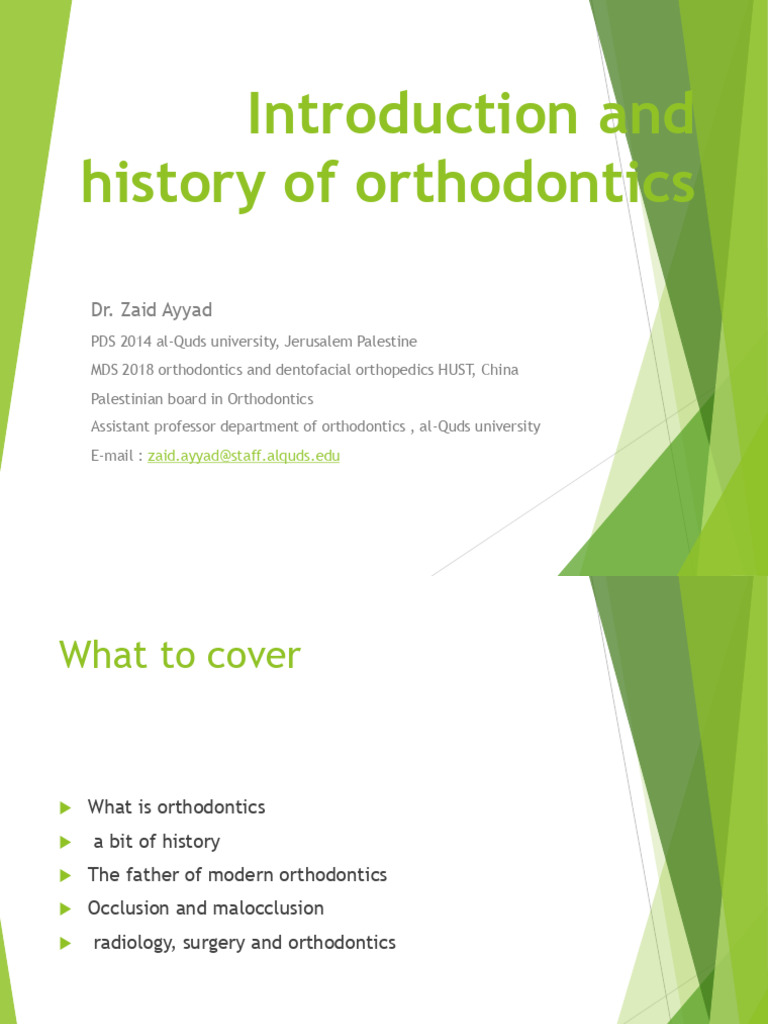 1-Introduction To Orthodontics | PDF | Orthodontics | Dentistry