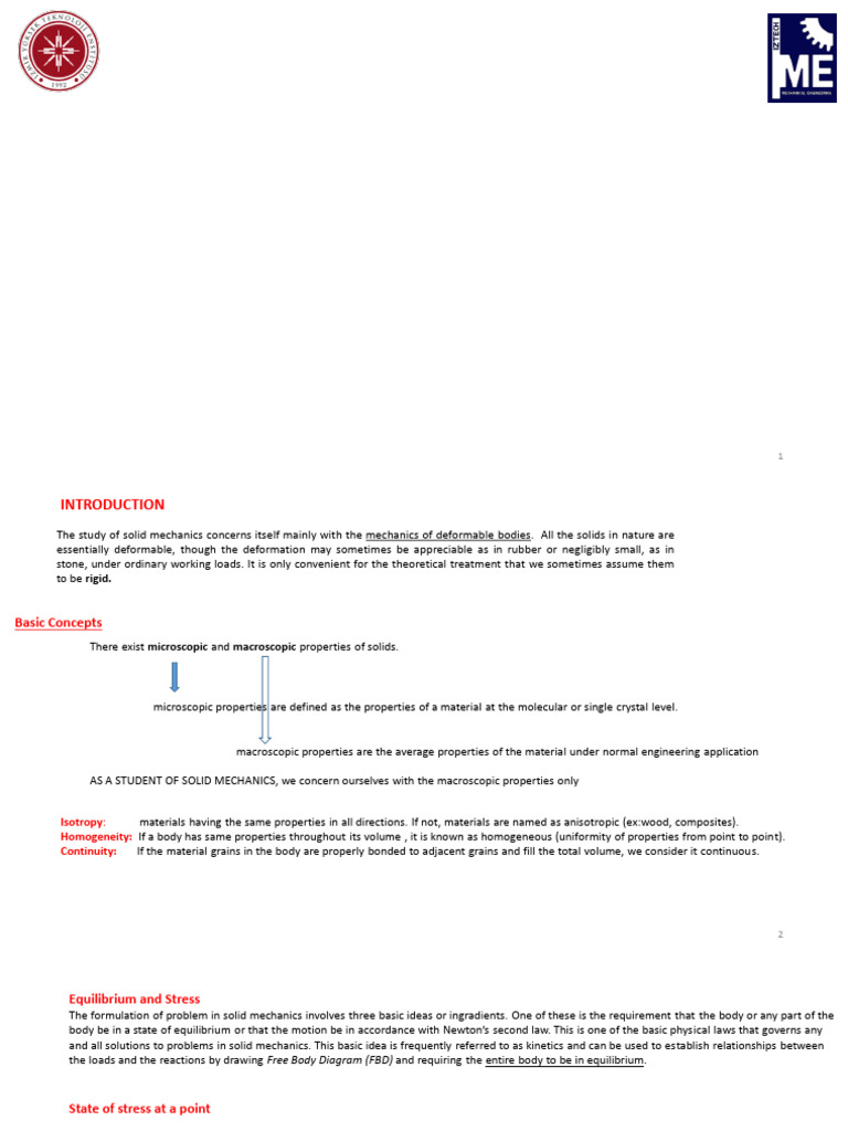 Introduction Stress | PDF | Stress (Mechanics) | Circle