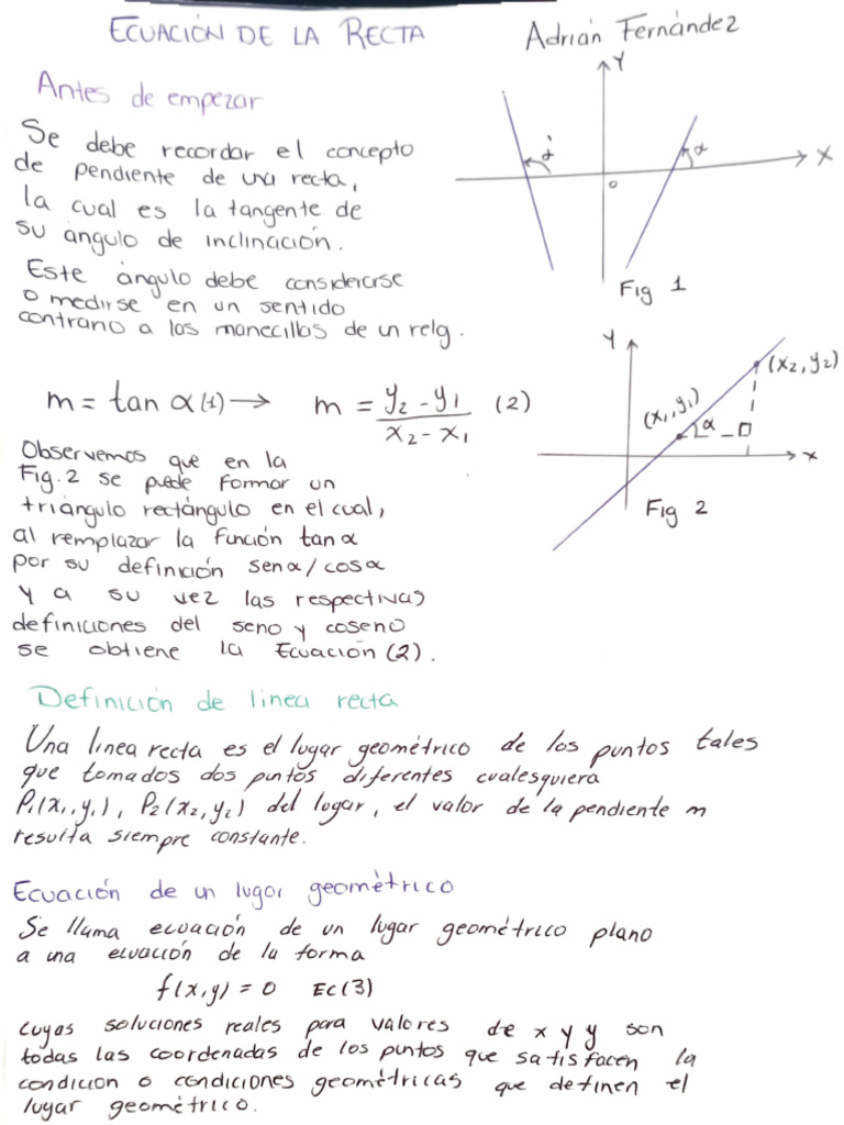 Ecuación de La Recta | PDF